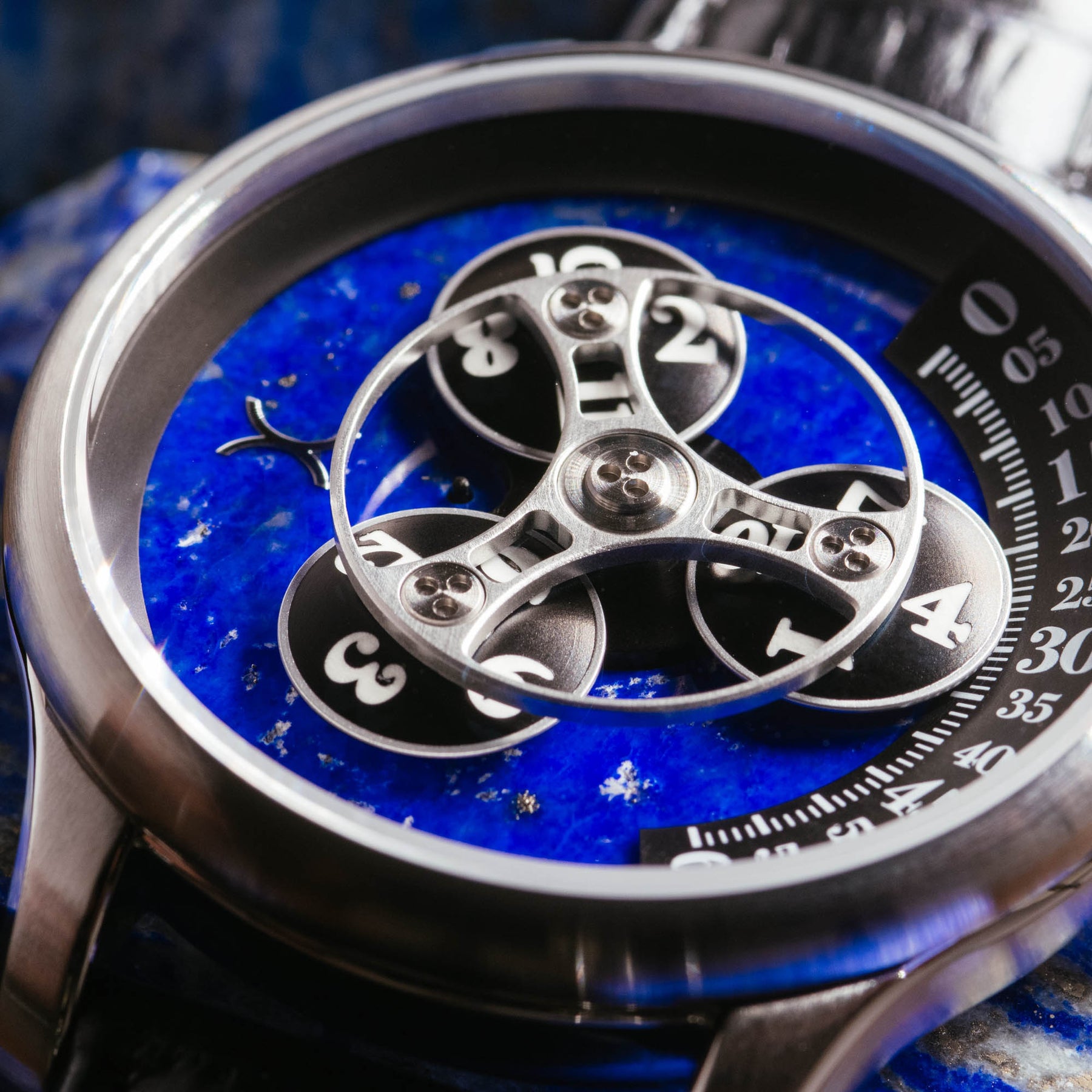 Triptych Automatic Wandering Hour Stone Edition Lapis Lazuli | Xeric ...