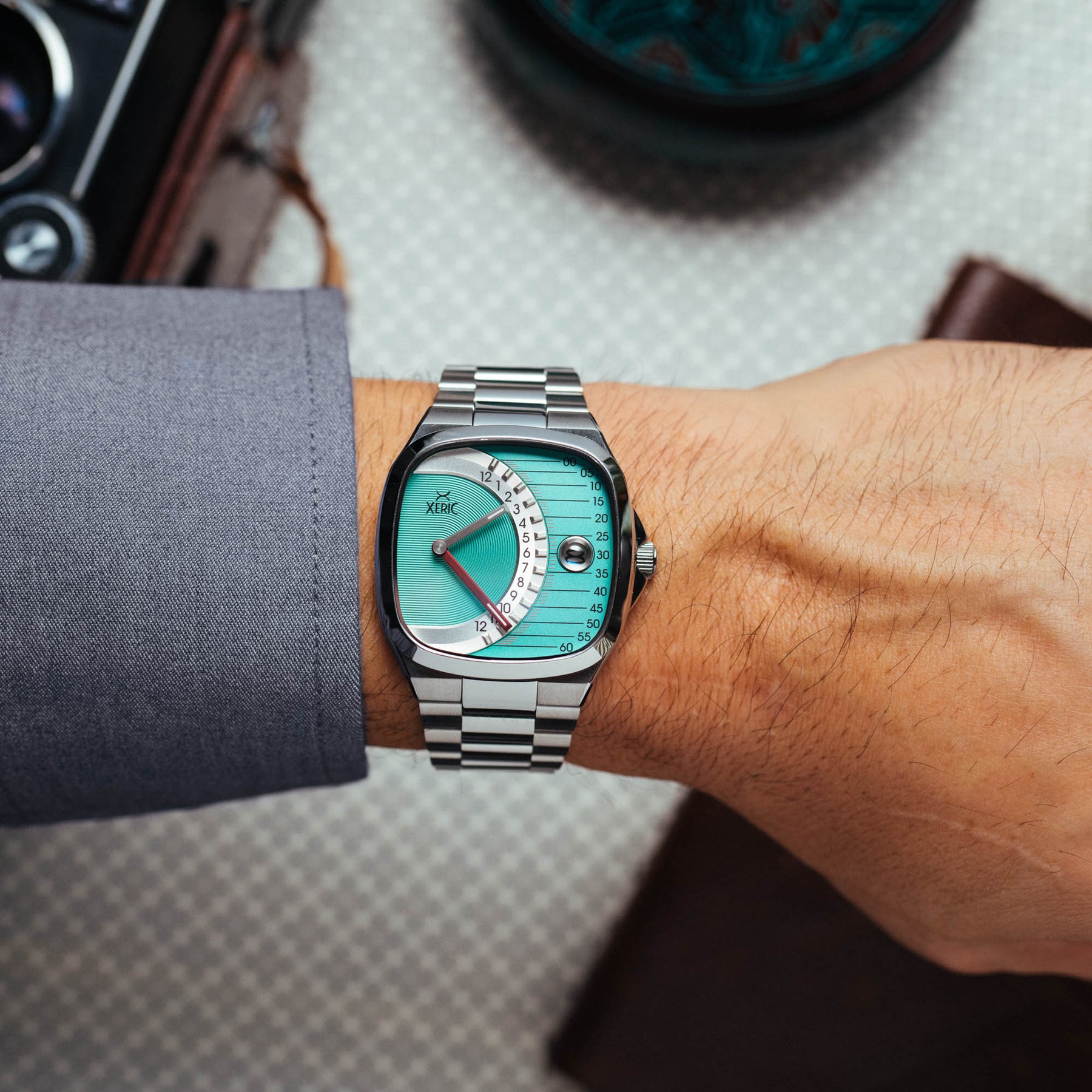 Timeline Retrograde Automatic Mint | Xeric.com – Xeric Watches