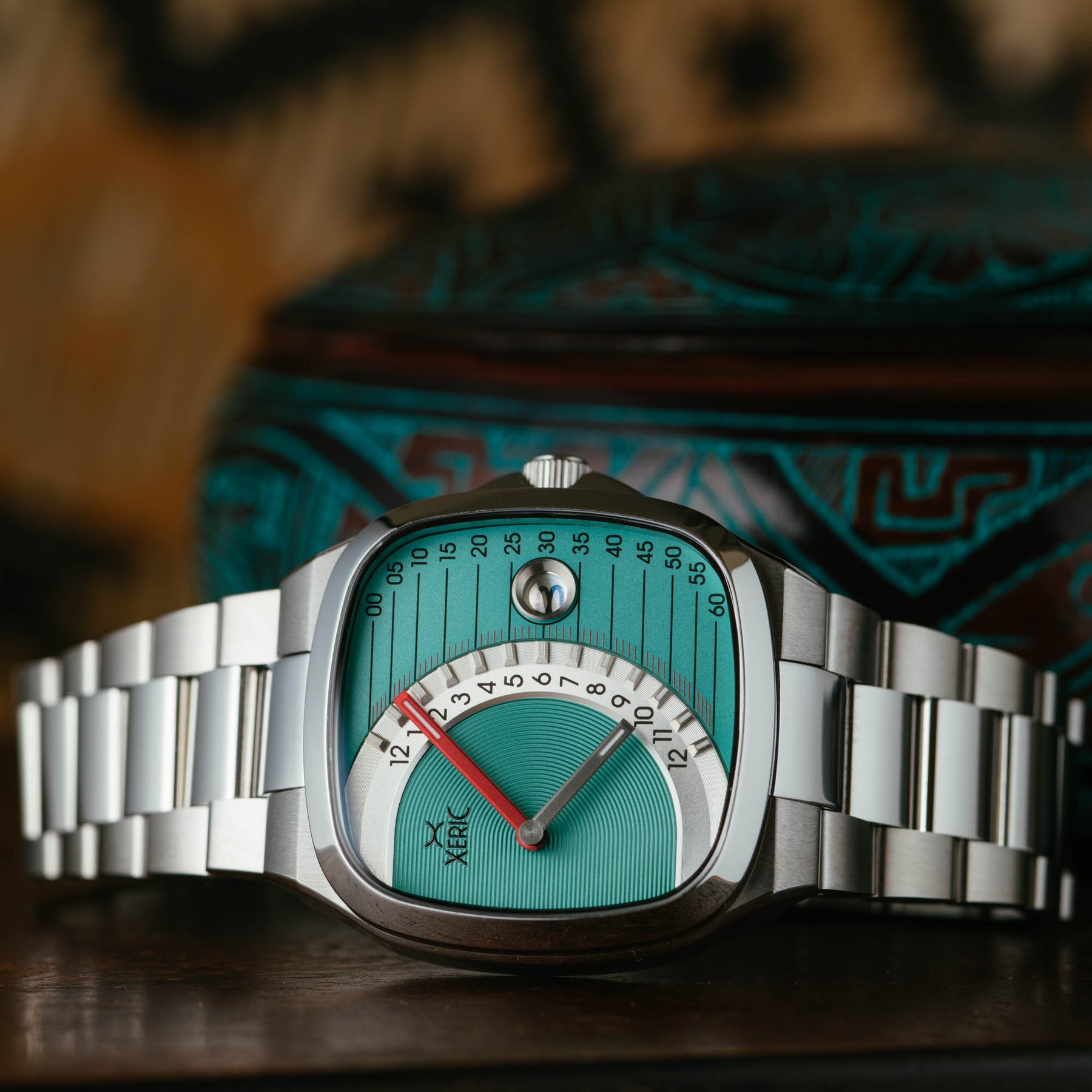 Timeline Retrograde Automatic Mint | Xeric.com – Xeric Watches