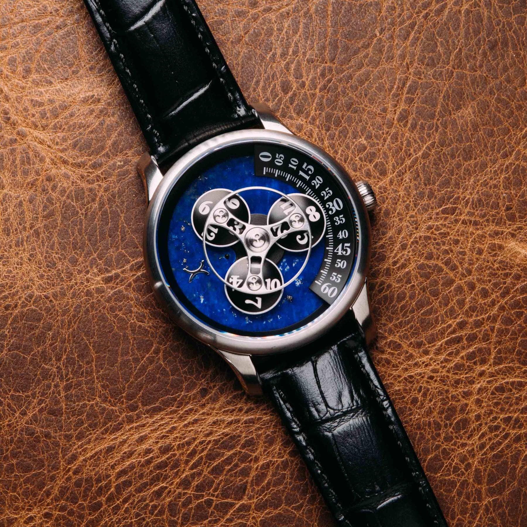 Triptych Automatic Wandering Hour Stone Edition Lapis Lazuli | Xeric ...
